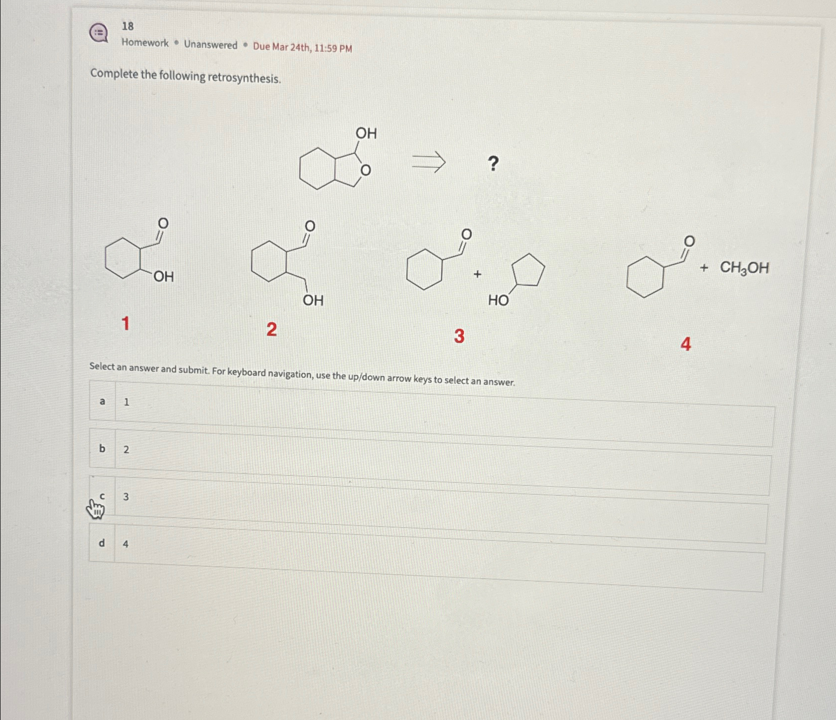 Solved 18Homework * ﻿Unanswered * ﻿Due Mar 24th, 11:59 | Chegg.com