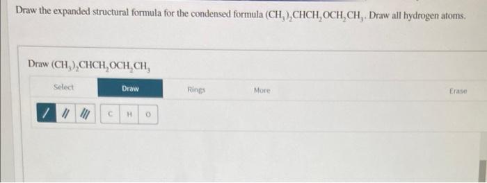 Solved Draw the expanded structural formula for the | Chegg.com