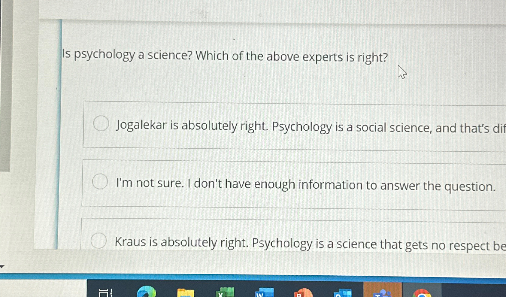 Solved Is psychology a science? Which of the above experts | Chegg.com