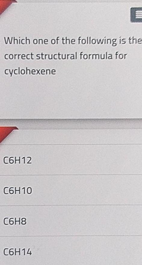 Solved Which one of the following is the correct structural | Chegg.com