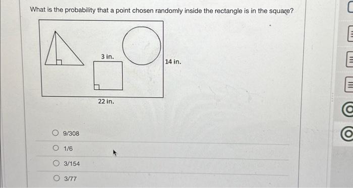 Solved What is the probability that a point chosen randomly | Chegg.com