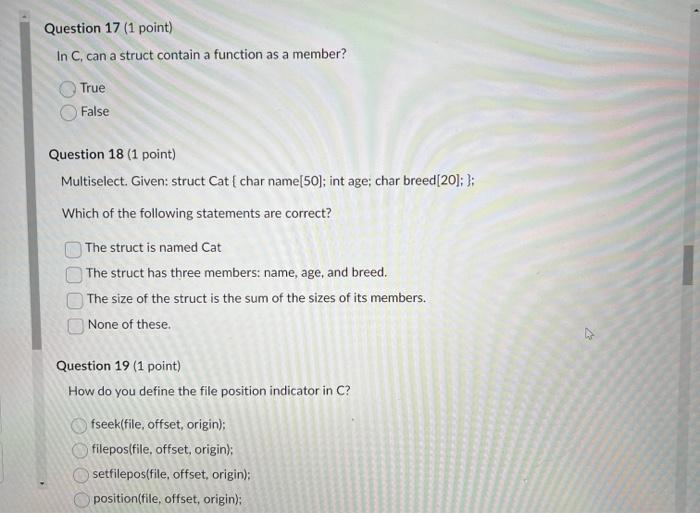 Solved In C, what is the purpose of the return statement in | Chegg.com