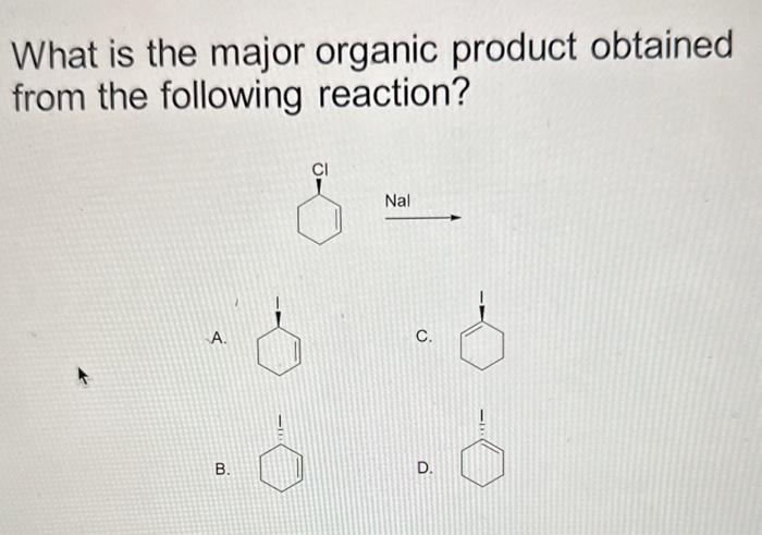 [Solved]: What is the major organic product obtained from t