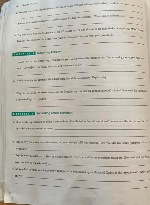 Solved REVIEW SHEET PhysioEx 10.0 1 EXERCISE NAME LAB | Chegg.com
