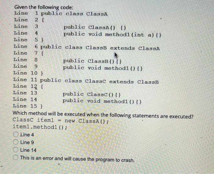 Solved This is an error and will cause the program to crash. | Chegg.com