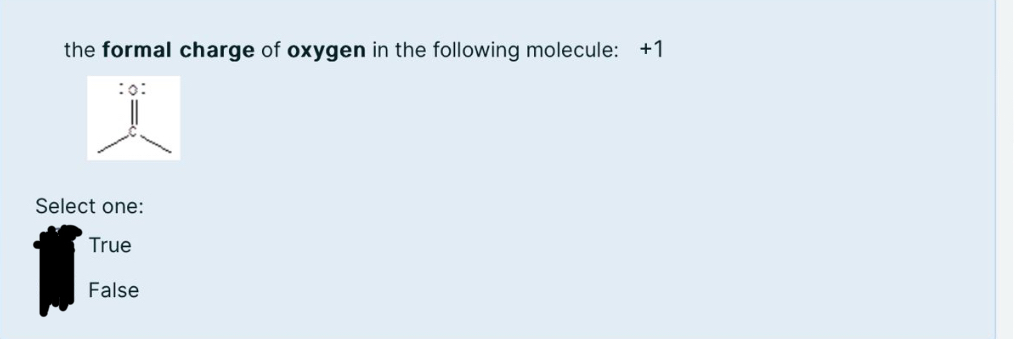 Solved the formal charge of oxygen in the following | Chegg.com