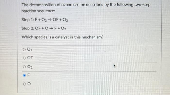 Solved The decomposition of ozone can be described by the | Chegg.com