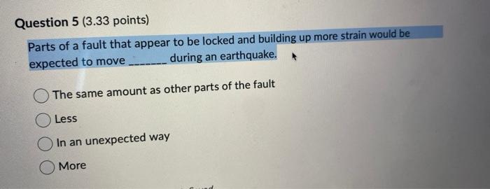 Solved Parts of a fault that appear to be locked and | Chegg.com