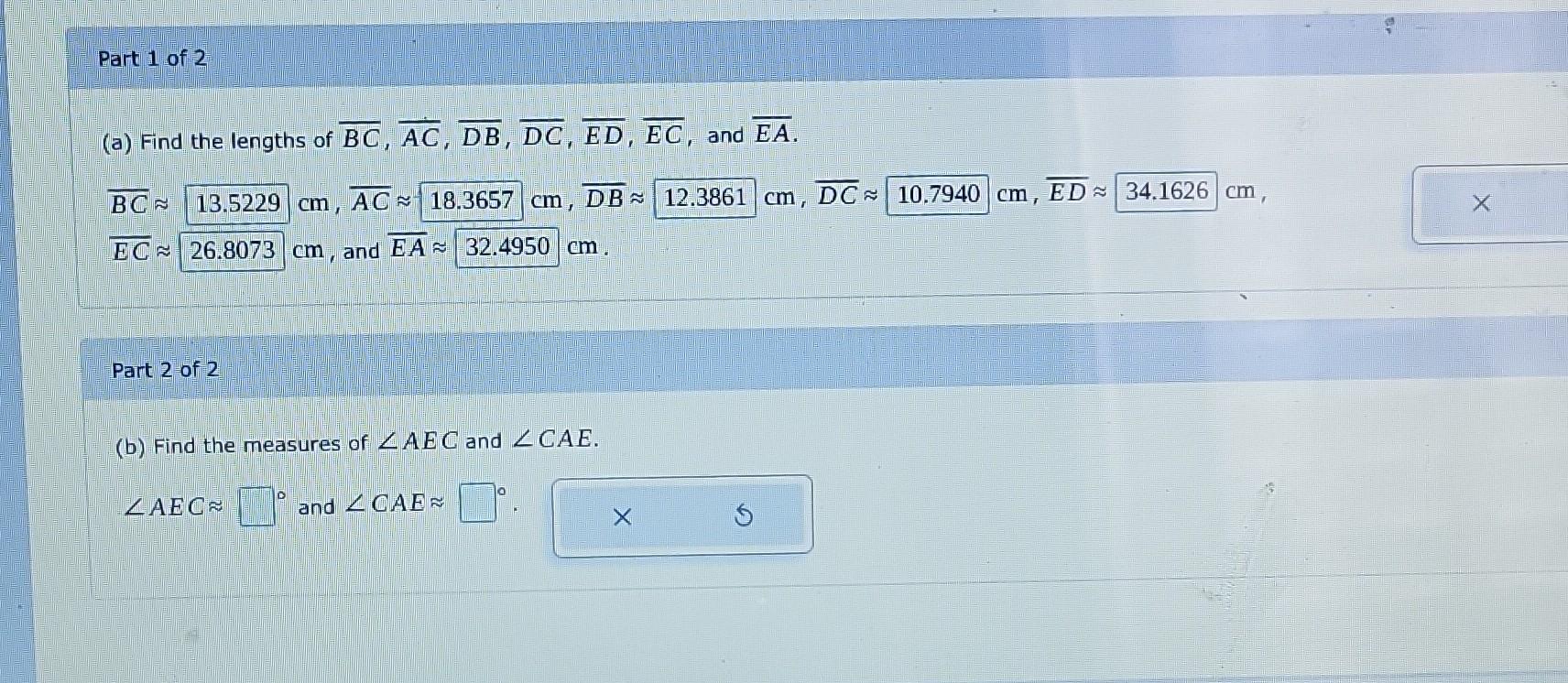 Solved Refer to the figure. Find the indicated values to the | Chegg.com