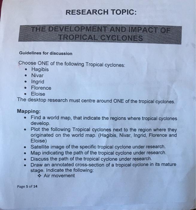 Solved RESEARCH TOPIC: THE DEVELOPMENT AND IMPACT OF | Chegg.com