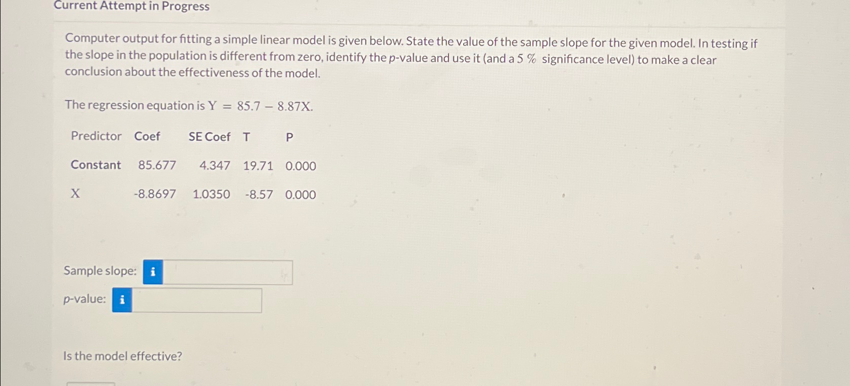 Solved 2Current Attempt in ProgressComputer output for | Chegg.com