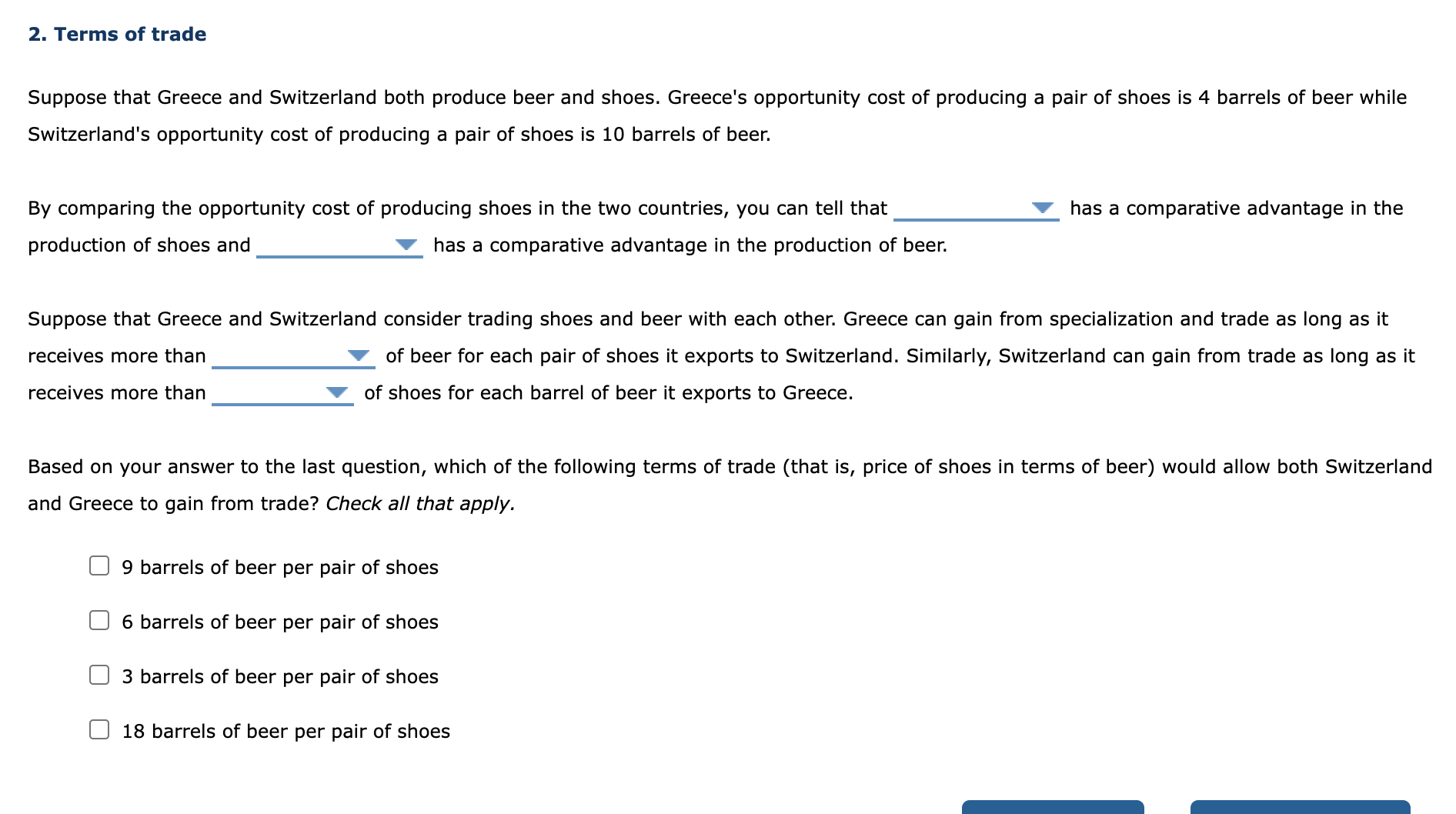 Solved Terms of tradeSuppose that Greece and Switzerland | Chegg.com Solved Terms of tradeSuppose that Greece and Switzerland | Chegg.com
