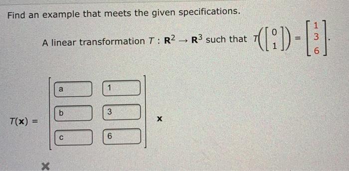 Solved Find an example that meets the given specifications. | Chegg.com