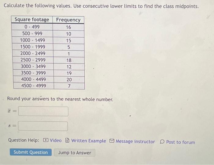 Calculate the following values. Use consecutive lower | Chegg.com