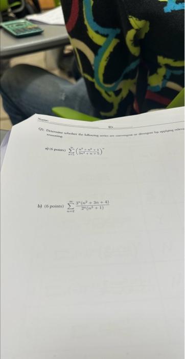 b) (5 points) Determine whether the sequence | Chegg.com