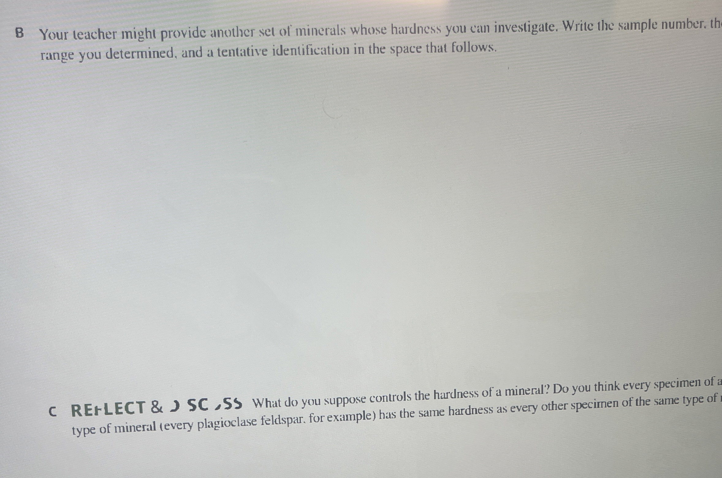 Solved B Your leacher might provide another set of minerals | Chegg.com
