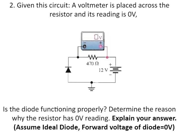 Solved need help asap. Given this circuit: A voltmeter is | Chegg.com