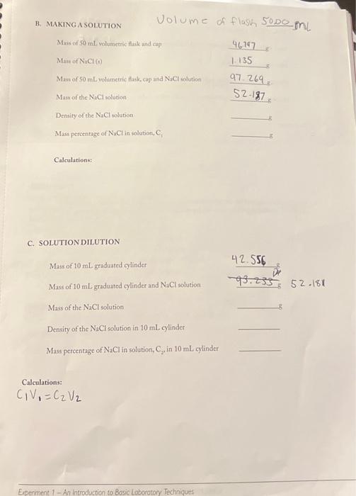 Solved C1V1=C2V2 | Chegg.com