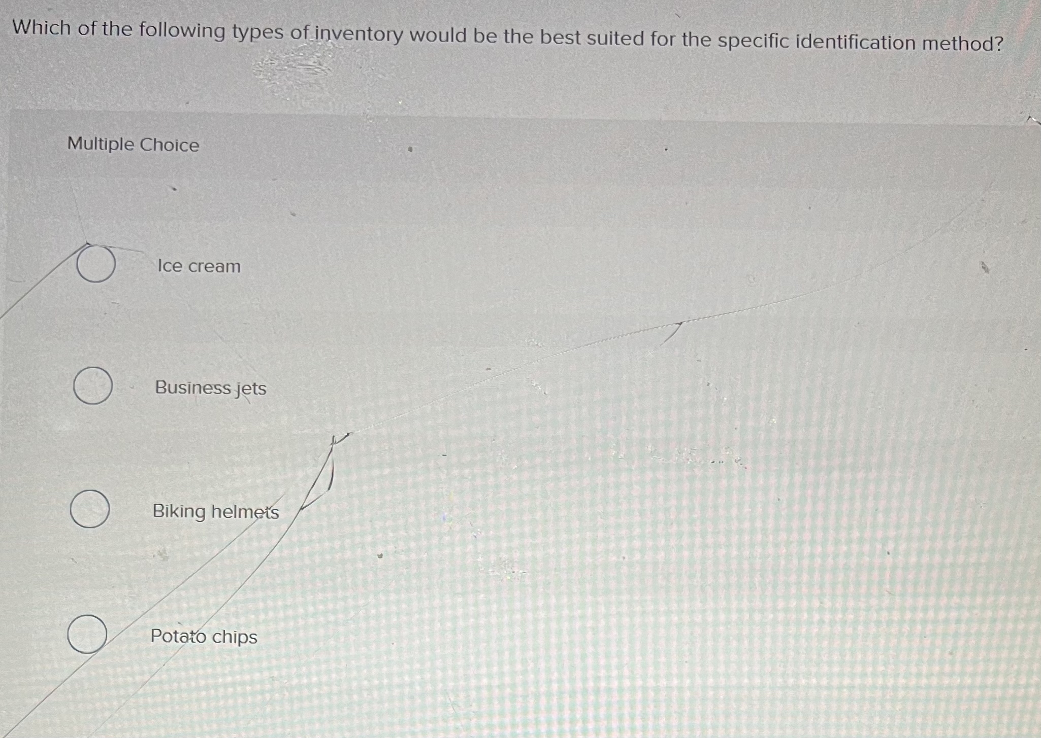 Solved Which of the following types of inventory would be | Chegg.com