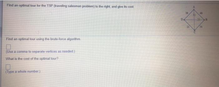 Solved Find an optimal tour for the TSP (traveling salesman | Chegg.com