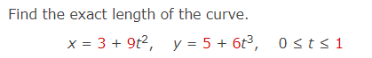 Solved Find the exact length of the | Chegg.com