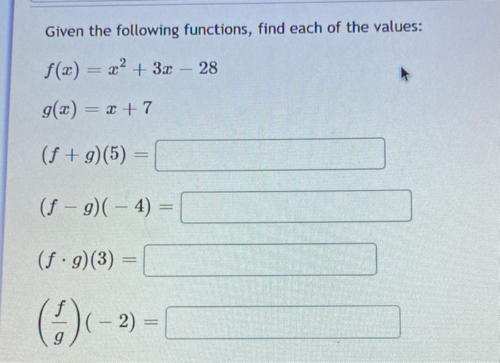 Solved 2 Given that f(x) = x 12x and g(x) = x + 11, find (a) | Chegg.com