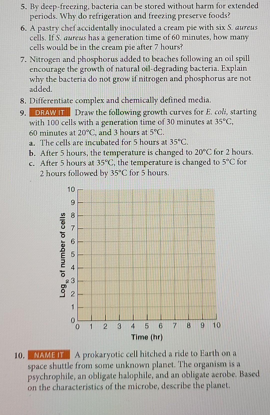 Solved 5. By deep-freezing, bacteria can be stored without | Chegg.com