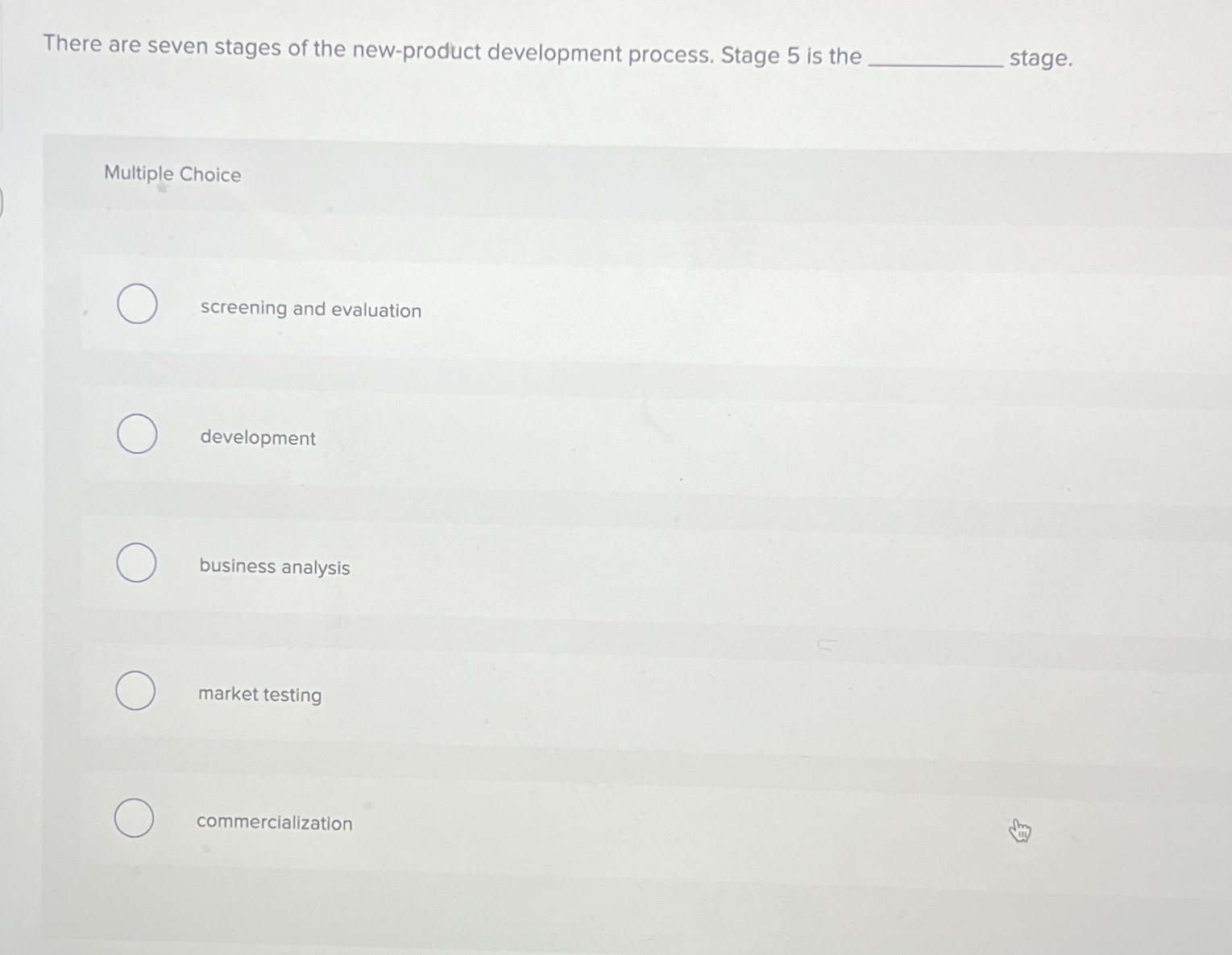 Solved There are seven stages of the new-product development | Chegg.com