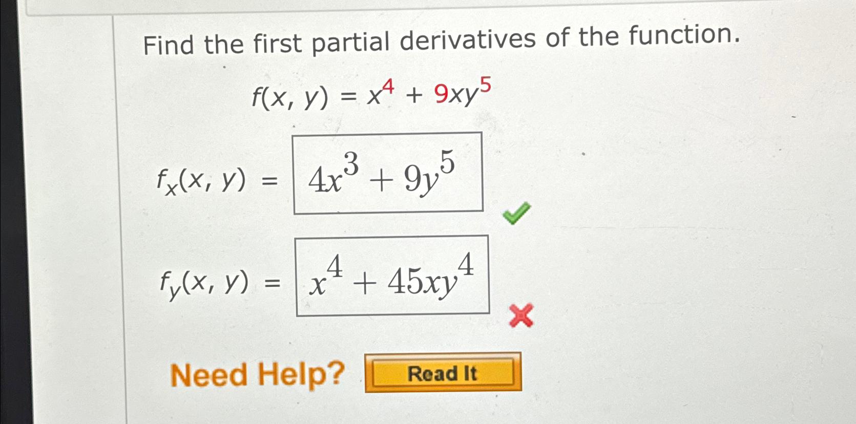 Solved Find the first partial derivatives of the | Chegg.com