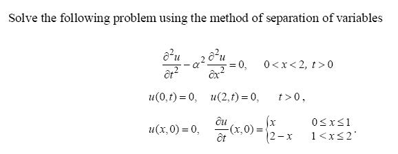 Solved Solve The Following Problem Using The Method Of