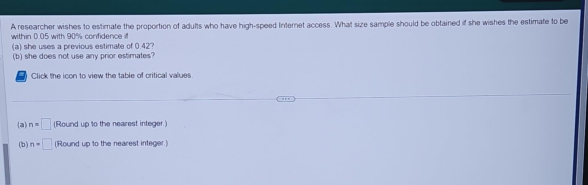 Solved Table of critical valuesA researcher wishes to | Chegg.com
