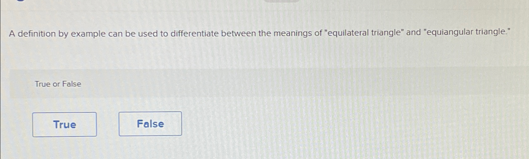 Solved A definition by example can be used to differentiate | Chegg.com