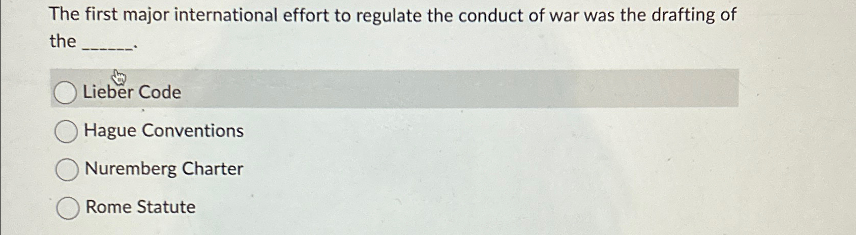 Solved The first major international effort to regulate the | Chegg.com