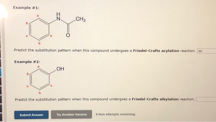 Solved Example #1: IZ CH3 Predict the substitution pattern | Chegg.com