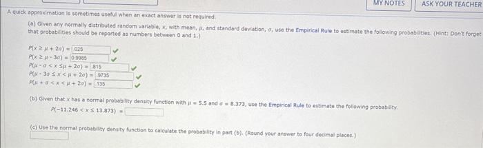 Solved A quick approximation is sometimes useful when an | Chegg.com