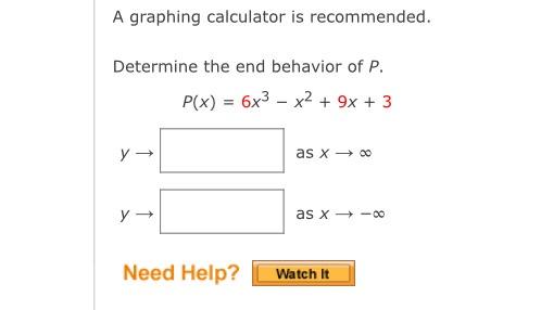 Solved A graphing calculator is recommended. Determine the | Chegg.com