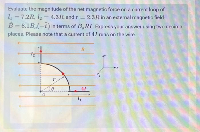 Solved Evaluate the magnitude of the net magnetic force on a | Chegg.com