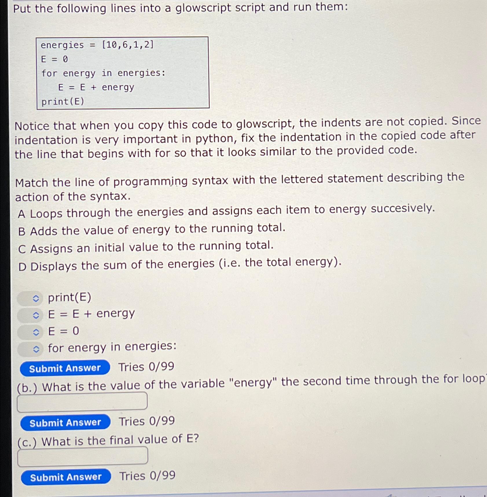 Solved Put the following lines into a glowscript script and | Chegg.com
