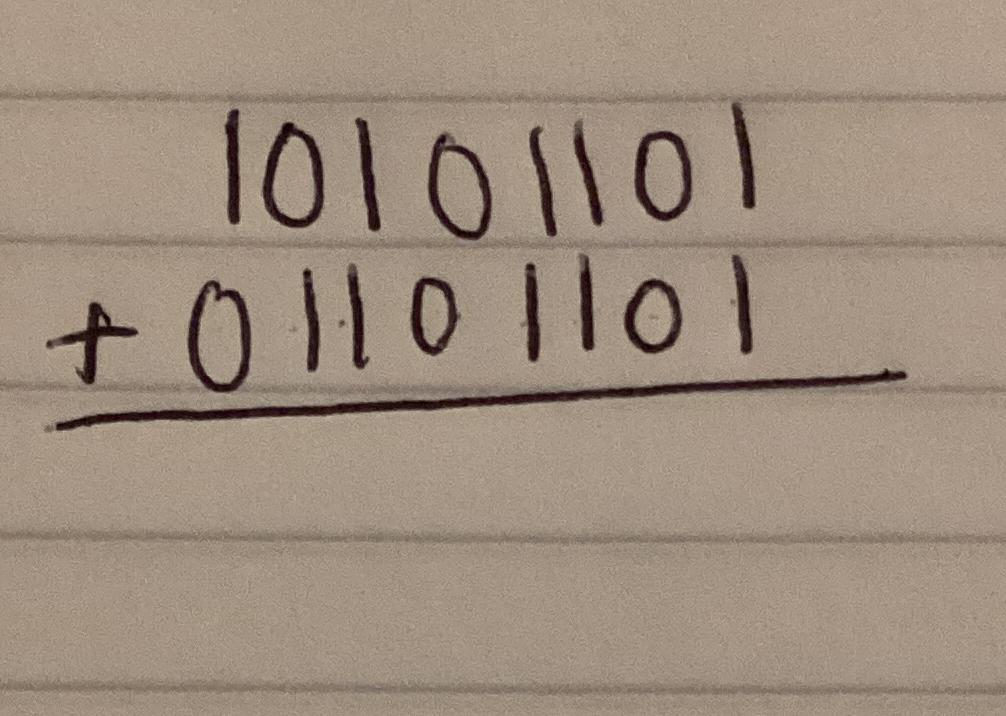 Solved 10101101+01101101 | Chegg.com