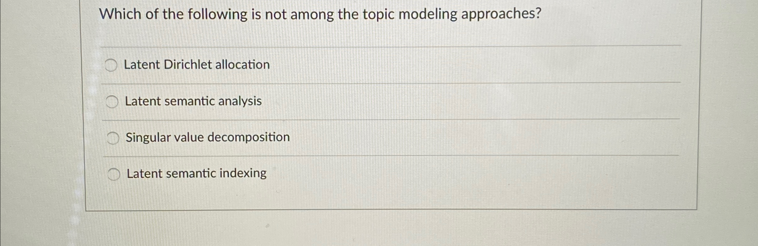 Solved Which of the following is not among the topic | Chegg.com