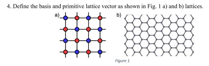 Solved 4. Define the basis and primitive lattice vector as | Chegg.com