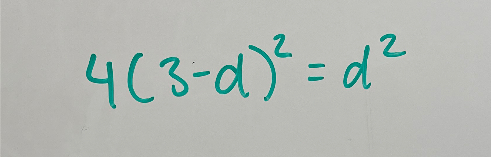 Solved 4(3-d)2=d2 ﻿How do I convert this to the quadratic | Chegg.com