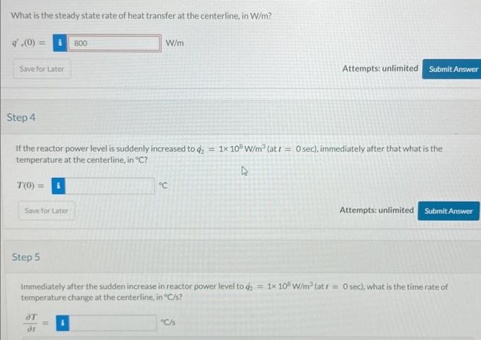 Solved Uniform internal heat generation at à 5.00 x 107 W/m3 | Chegg.com
