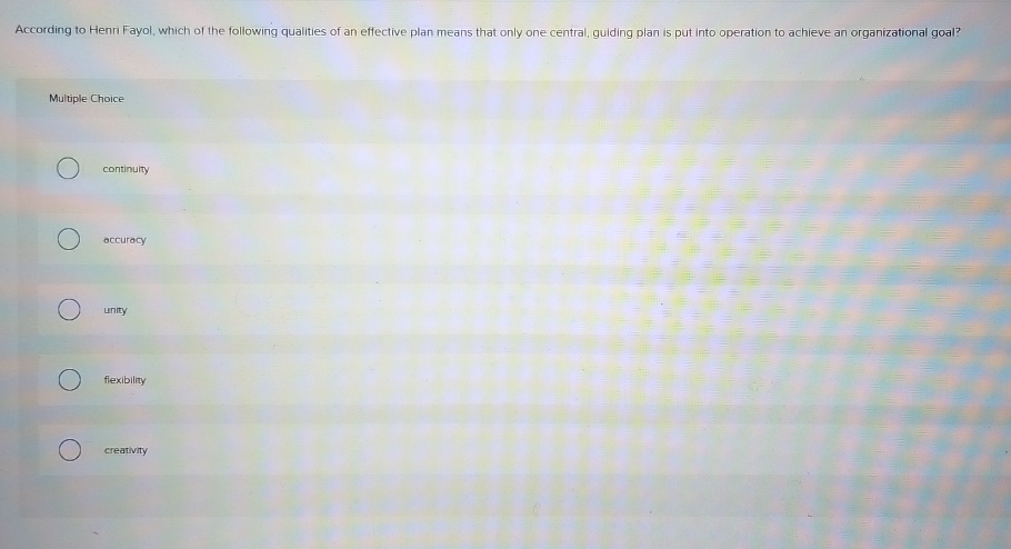 Solved According to Henri Fayol, which of the following | Chegg.com