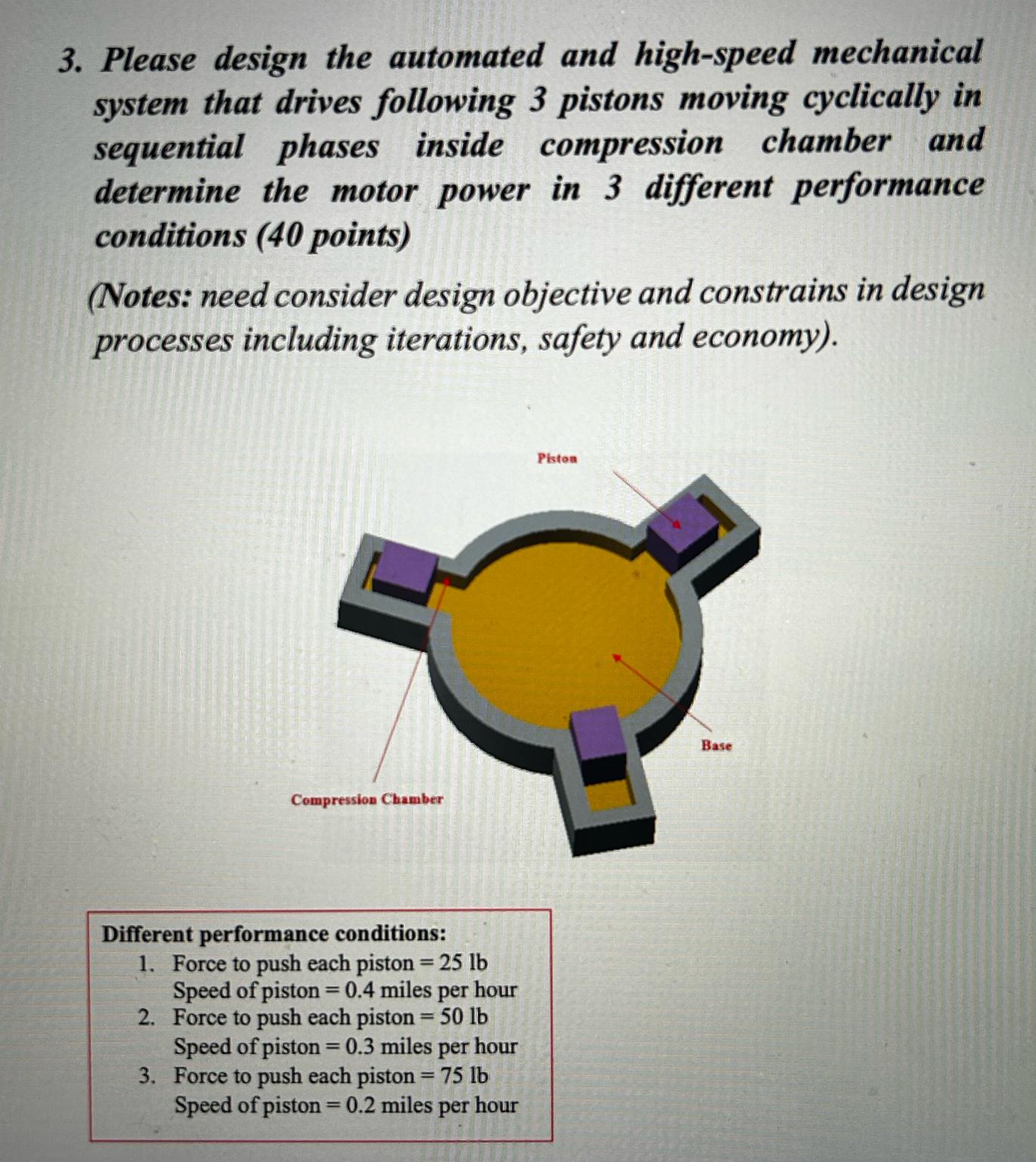Solved Please design the automated and high-speed mechanical | Chegg.com