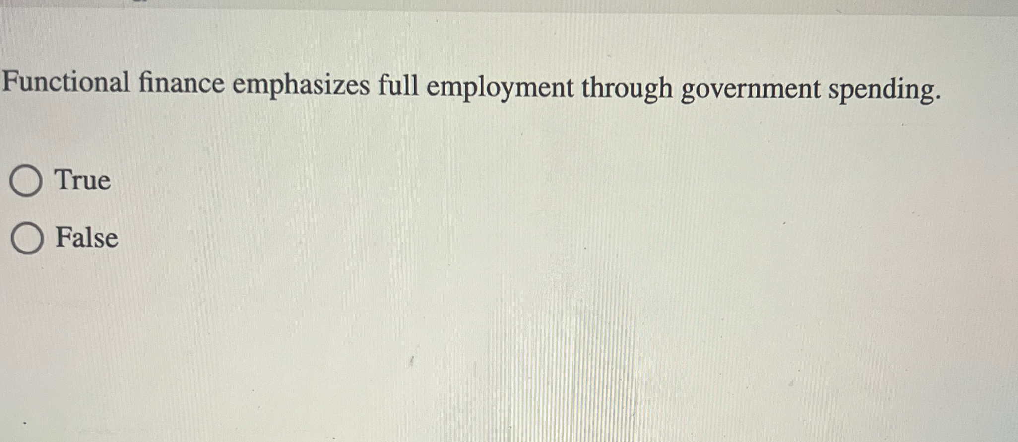 Solved Functional finance emphasizes full employment through | Chegg.com