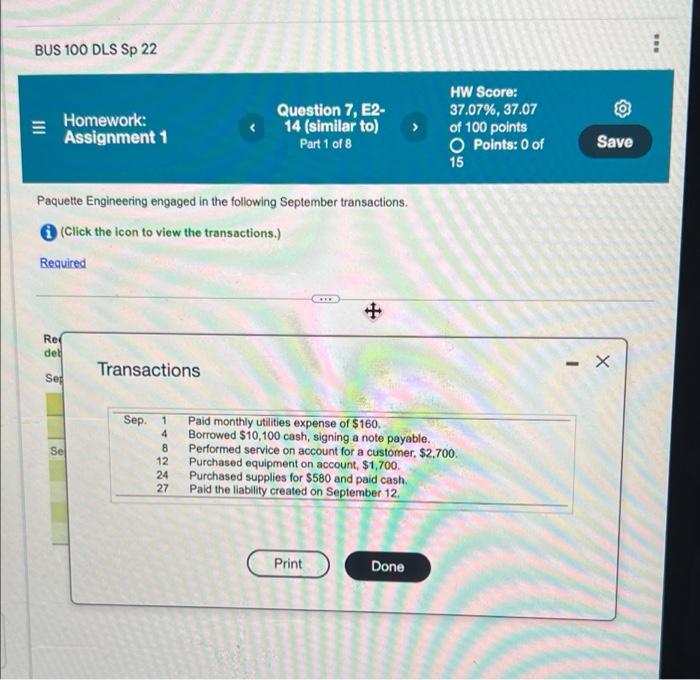 Solved BUS 100 DLS Sp 22 : Homework: Assignment 1 Question | Chegg.com