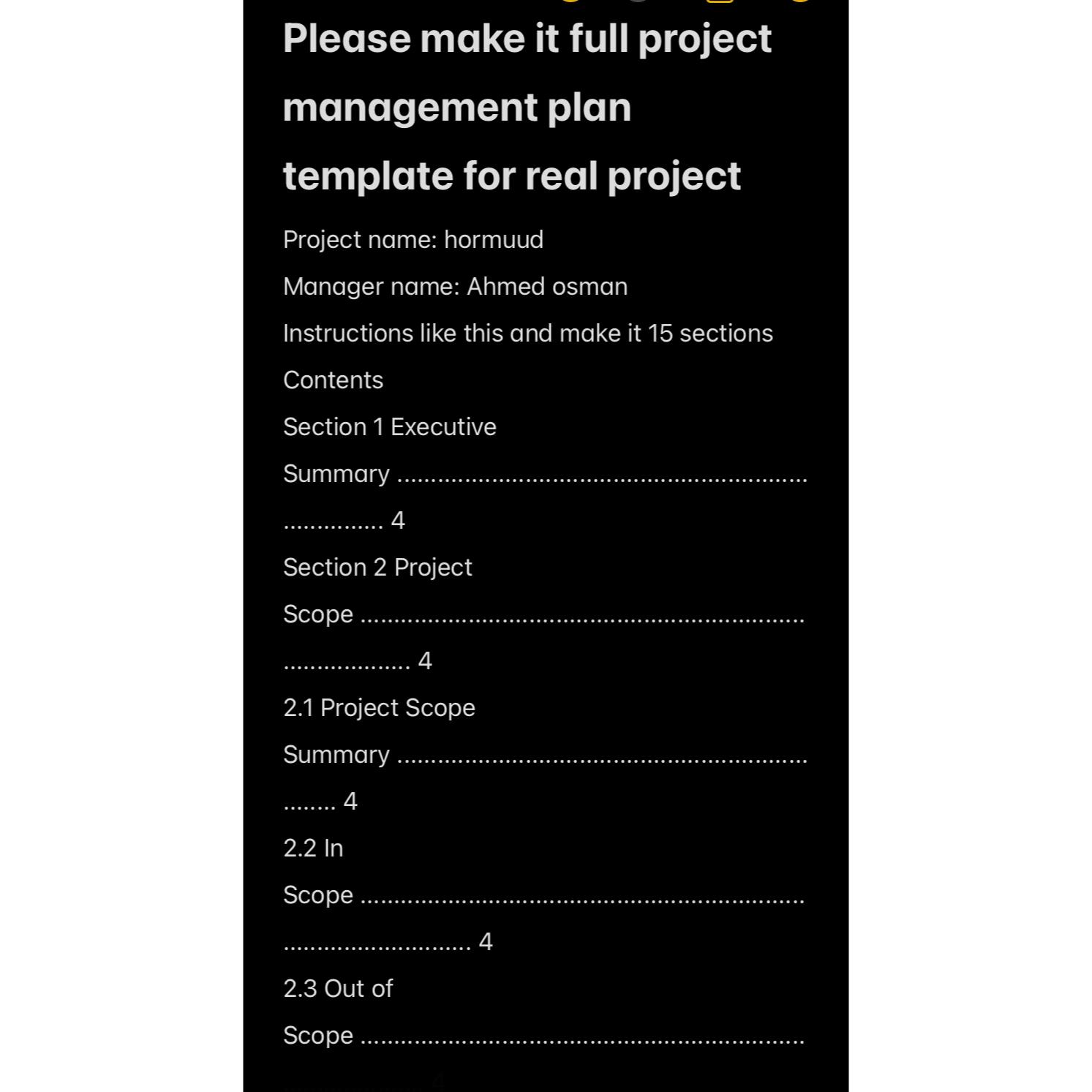 Solved Please make it full project management plan template | Chegg.com
