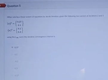 Solved When solving a linear system of equations by Jacobi | Chegg.com
