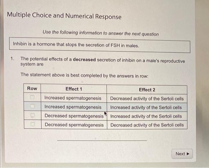 Solved Multiple Choice and Numerical Response Use the | Chegg.com